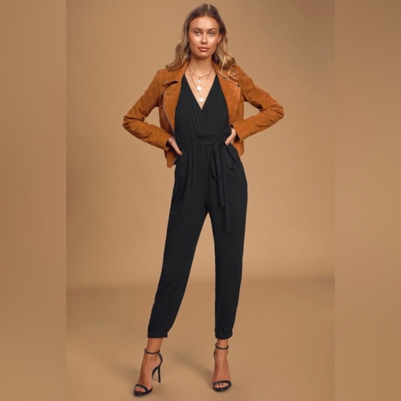 Lulus | Pants & Jumpsuits | Lulus Take On The Day Surplice Jumpsuit ...